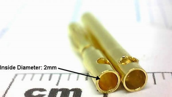 Bullet Connectors Gold 2mm – MicronWings
