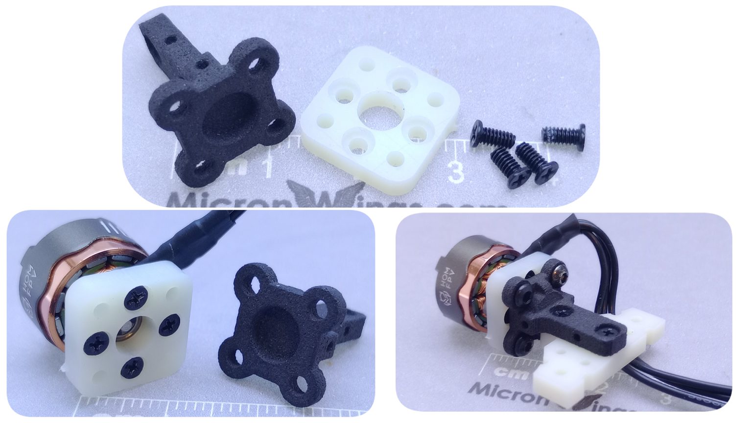 Motor Mount Adapter 9mm and 12mm with Base – MicronWings
